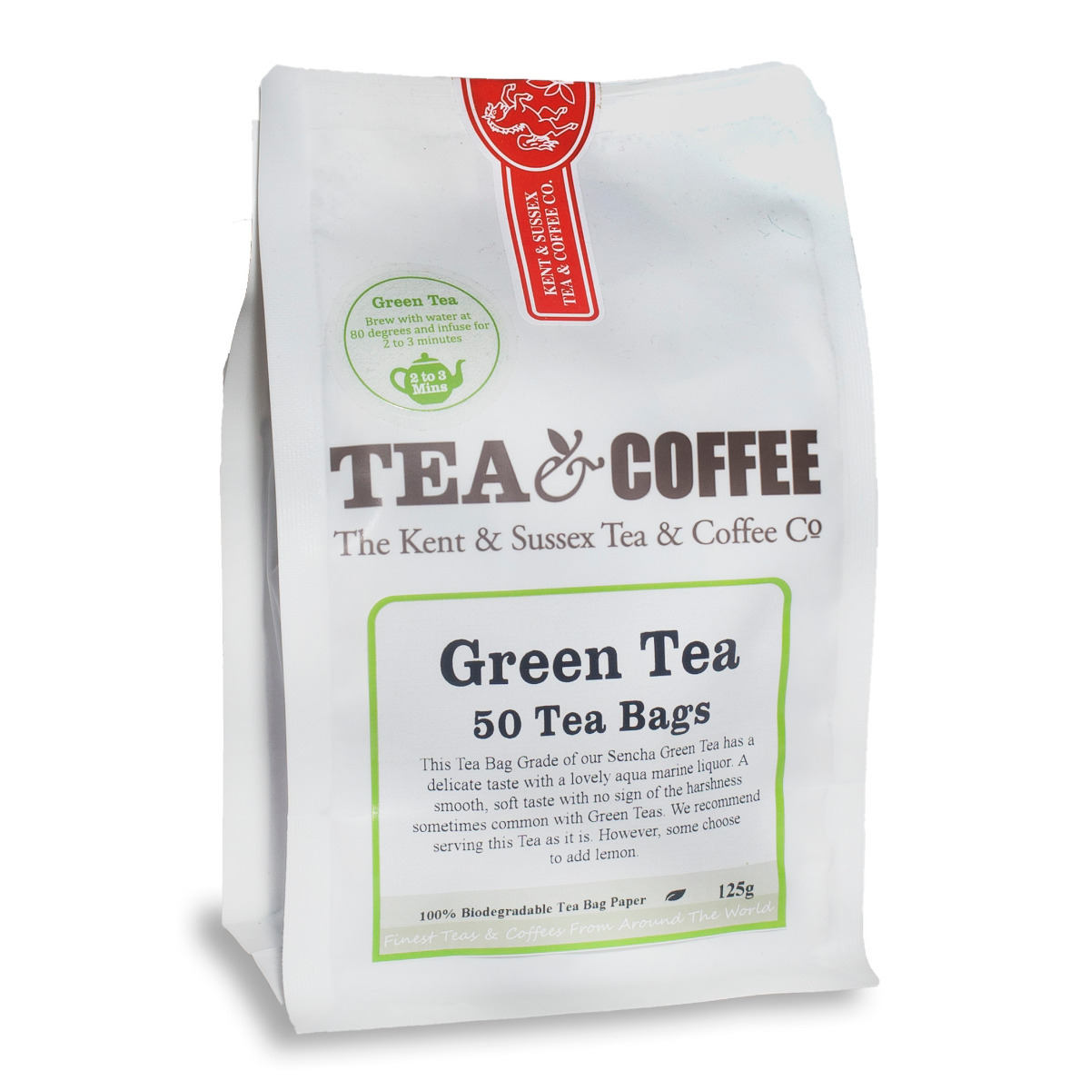 Green Tea Bags | Kent Tea & Coffee Co
