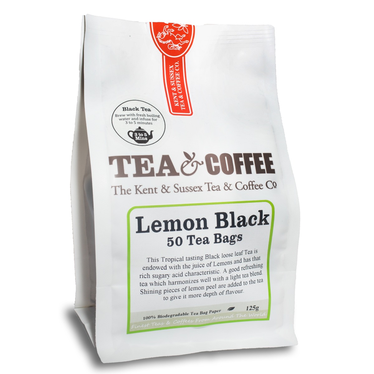 Lemon Tea Bags | Kent Tea & Coffee Co